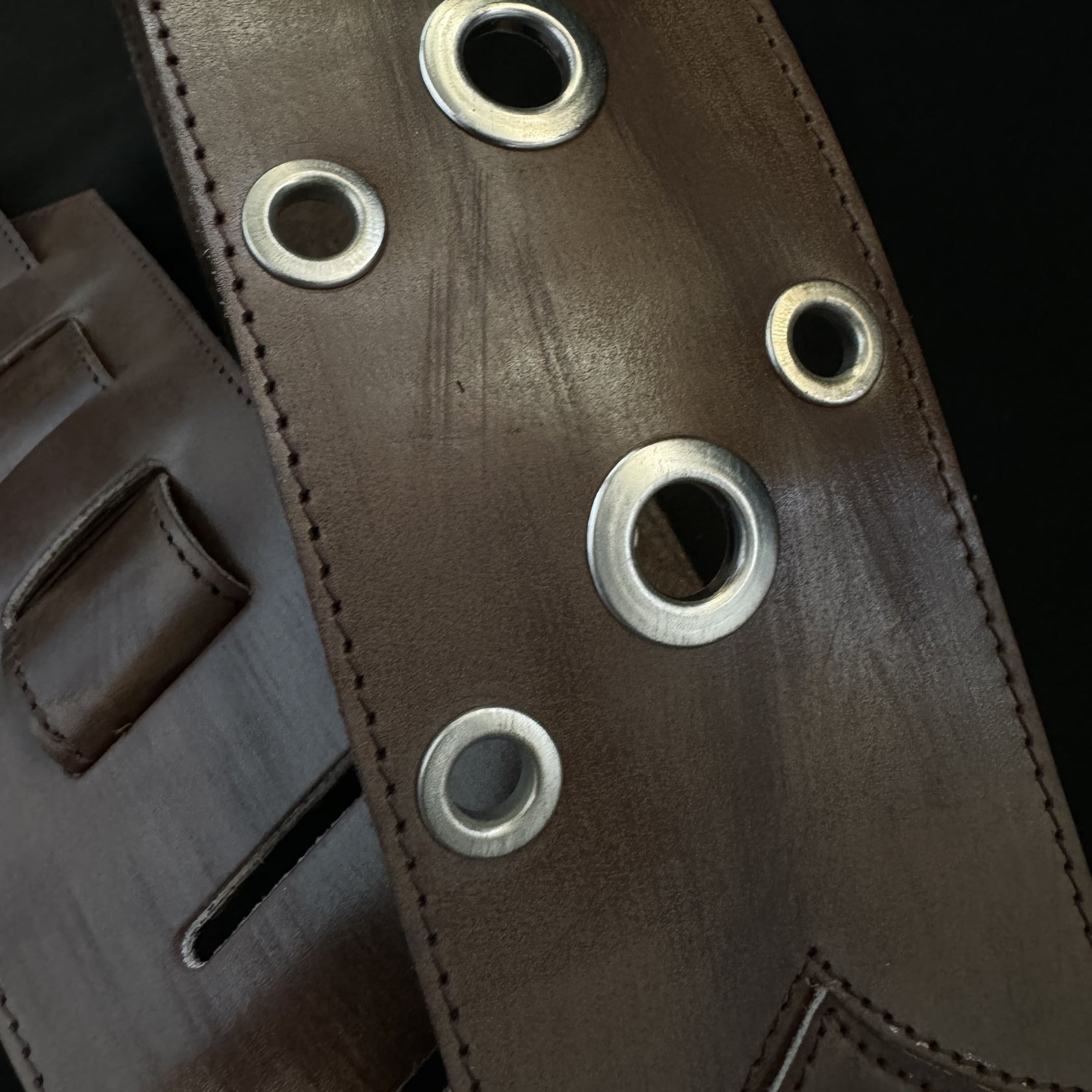 Aged strap metal eyelets – GBS